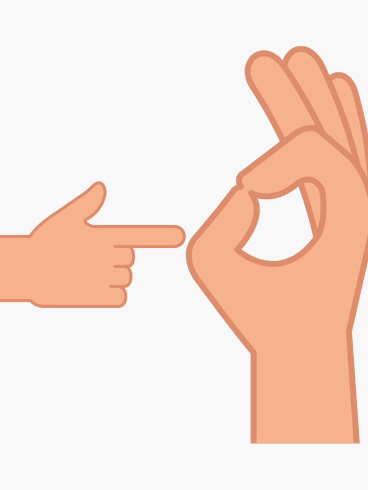 "finger with a hole Dirty emoji " Sticker for Sale by Carlos-AU | Redbubble