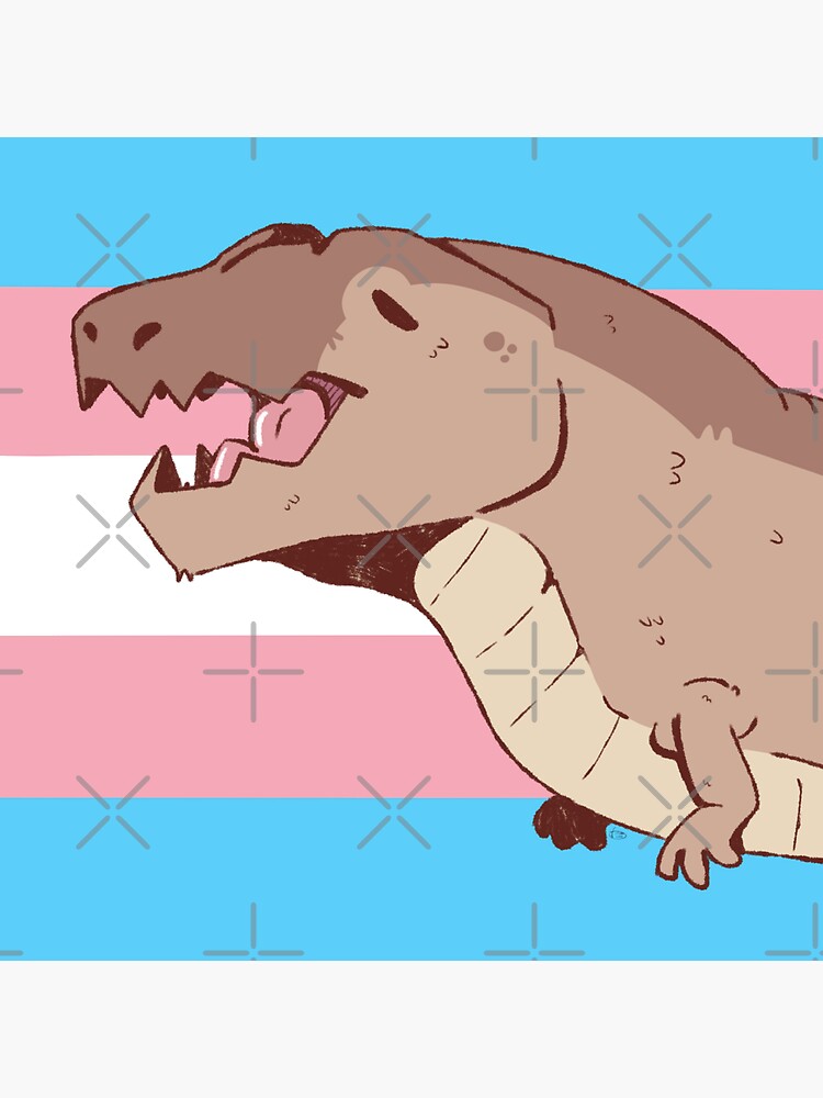 "Trans T-Rex" Sticker by T2om | Redbubble