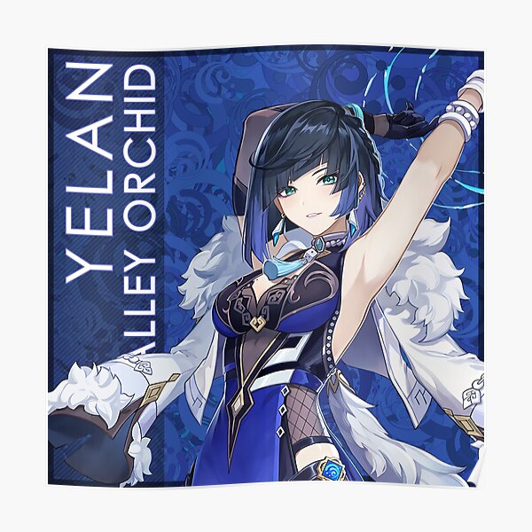 "Yelan Genshin Impact" Poster for Sale by dudu-inpajamas | Redbubble