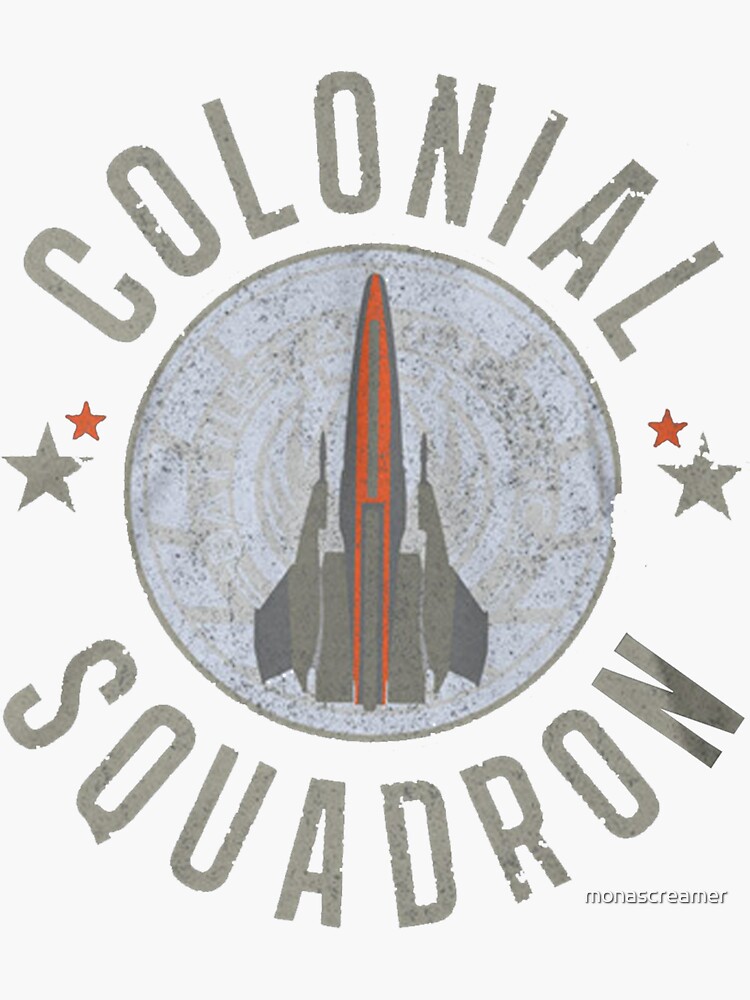 "Battlestar Galactica Colonial Squadron classic TV" Sticker by ...