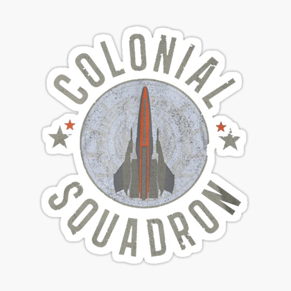 "Battlestar Galactica Colonial Squadron classic TV" Sticker by ...