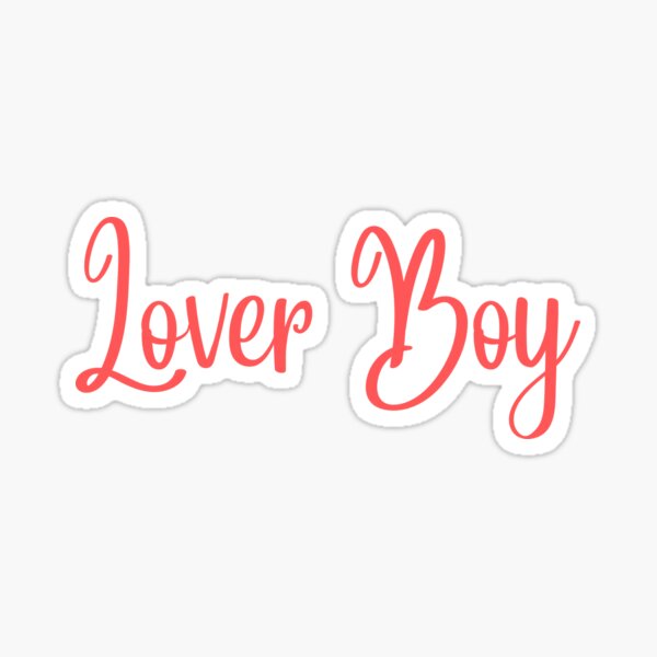 "Lover Boy Cool Typography" Sticker by X-Trends | Redbubble
