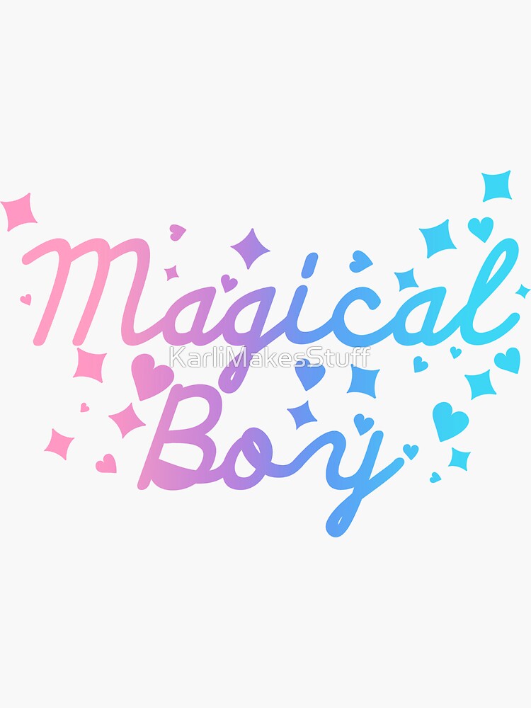 "Magical Boy Typography | Mahou Shounen Kawaii Aesthetic Art | Sparkles ...