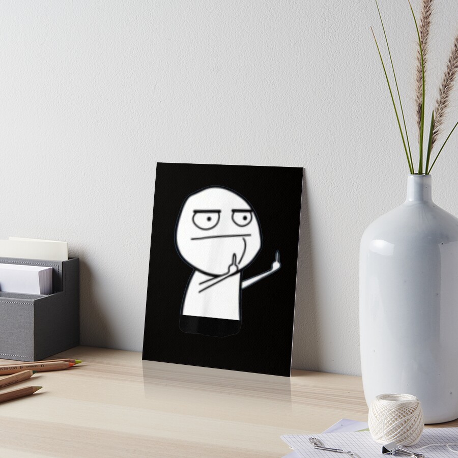"Middle finger meme, stinkefinger" Art Board Print by ortimlife | Redbubble