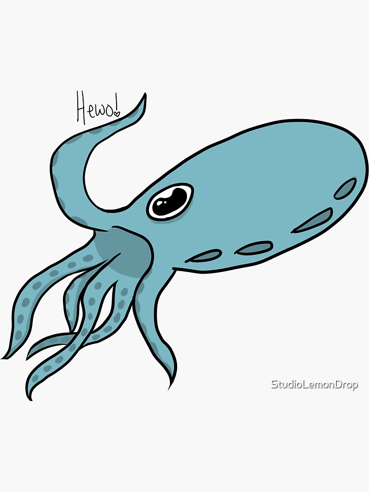 "Hewo octopus" Sticker by StudioLemonDrop | Redbubble