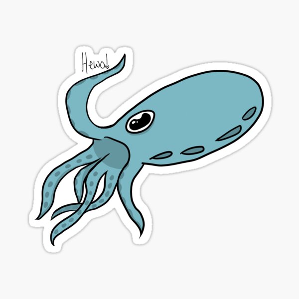 "Hewo octopus" Sticker by StudioLemonDrop | Redbubble