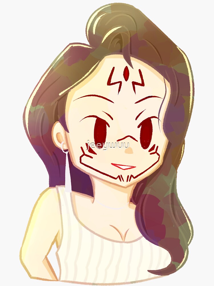 "Valkyrae Sukuna Cosplay" Sticker for Sale by jeeywuu | Redbubble