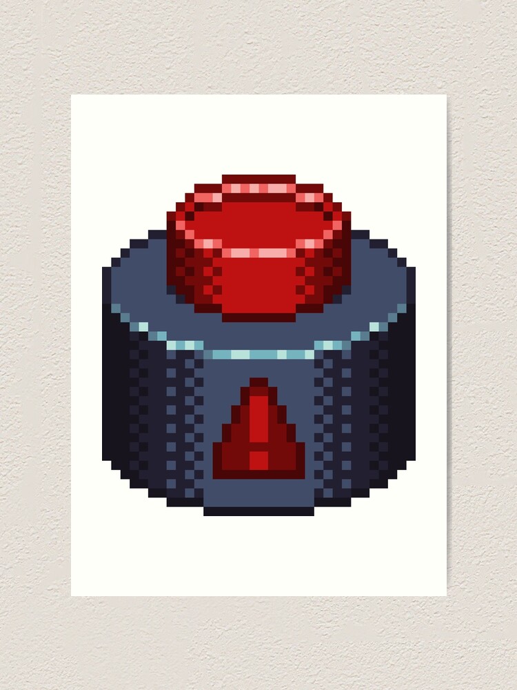 "Big Red Button Pixel Art" Art Print for Sale by KatNat3 | Redbubble