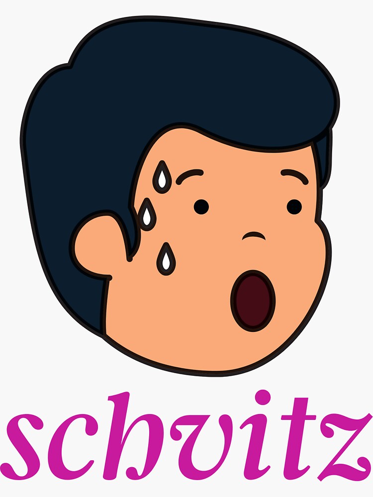 "Schvitz - Funny Yiddish Quotes" Sticker for Sale by MikeMargolisArt ...