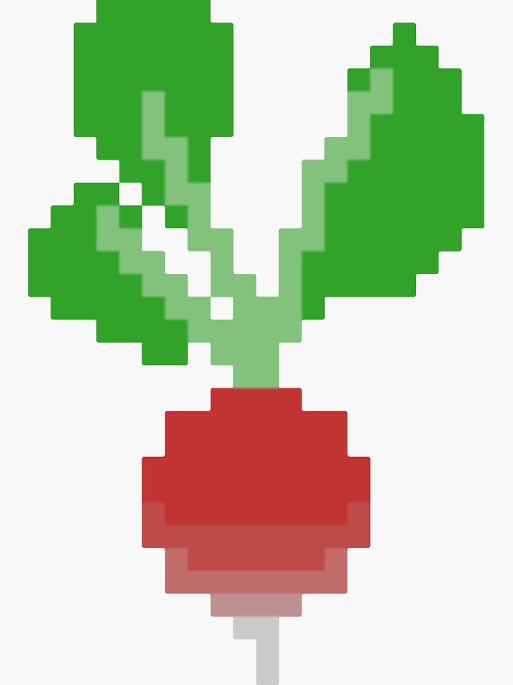 "pixel radish" Sticker by NeedsMoreDragon | Redbubble