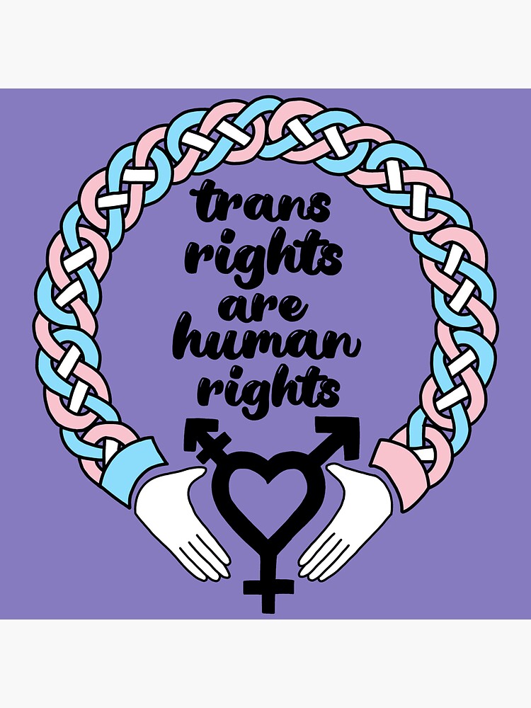 "trans rights are human rights - Irish claddagh" Sticker by Nyctolust ...