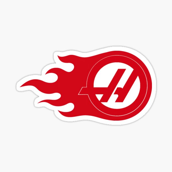 "Burning Haas Wheel" Sticker by lerta | Redbubble