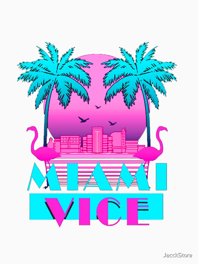 "Miami Vice - Retro-80er-Design" T-Shirt von JacckStore | Redbubble
