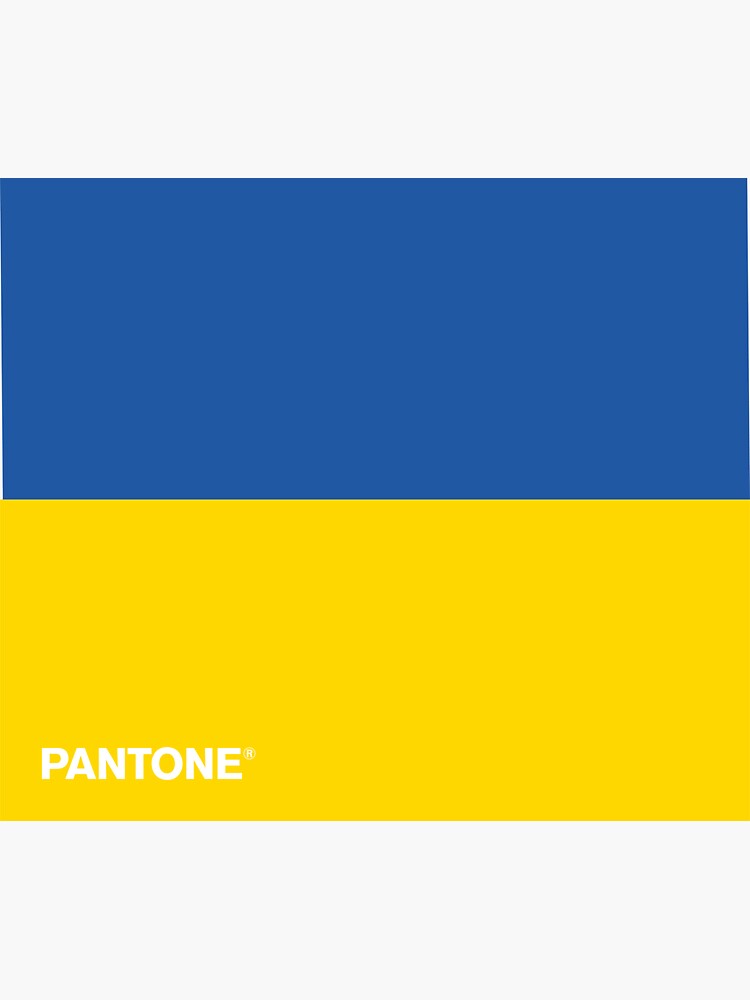 "Pantone Freedom blue & Energizing yellow" Sticker for Sale by ...