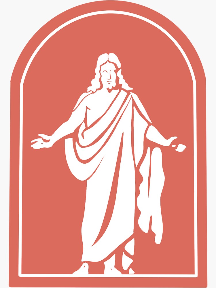 "Jesus Christ - Red" Sticker by oliviarenee09 | Redbubble