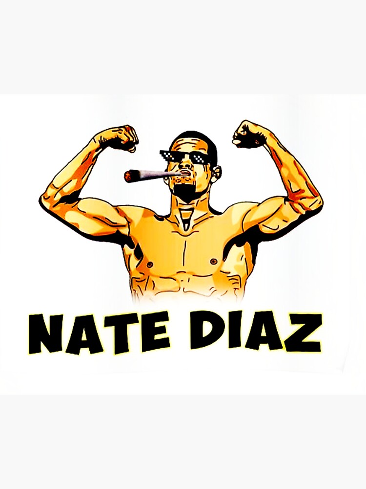 "NATE DIAZ MMA FIGHTER" Sticker by MarketFurAlles | Redbubble