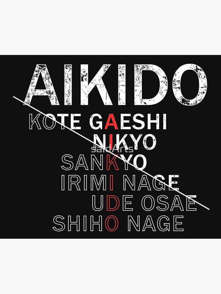 "aikido kote gaeshi nikyo sankyoirimi nage ude osae shiho nage" Poster ...