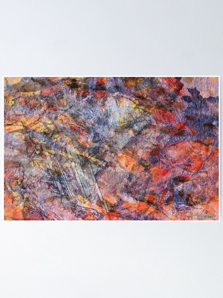 "Colorful Red Abstract Art - Deep Breath by Sharon Cummings" Poster for ...