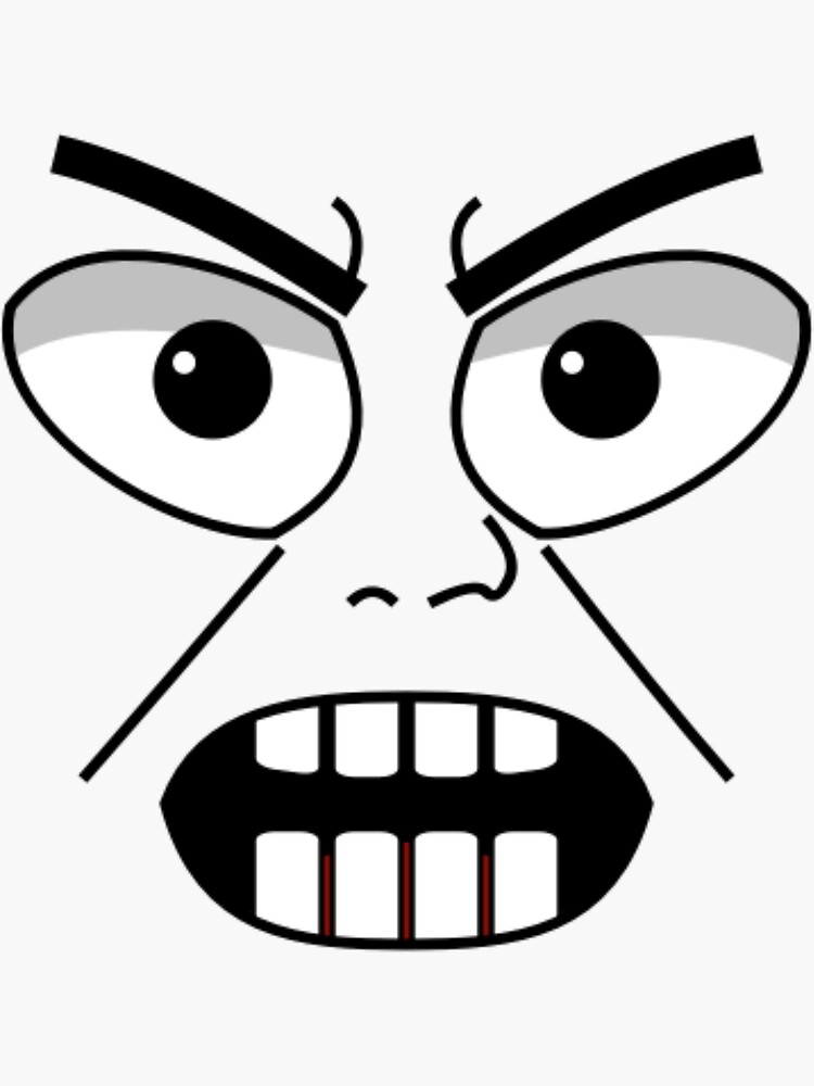"Angry Face" Sticker by clipartz | Redbubble
