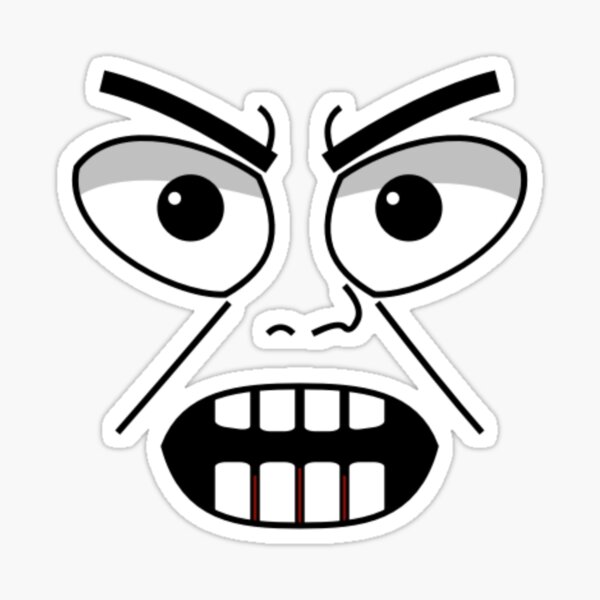 "Angry Face" Sticker by clipartz | Redbubble