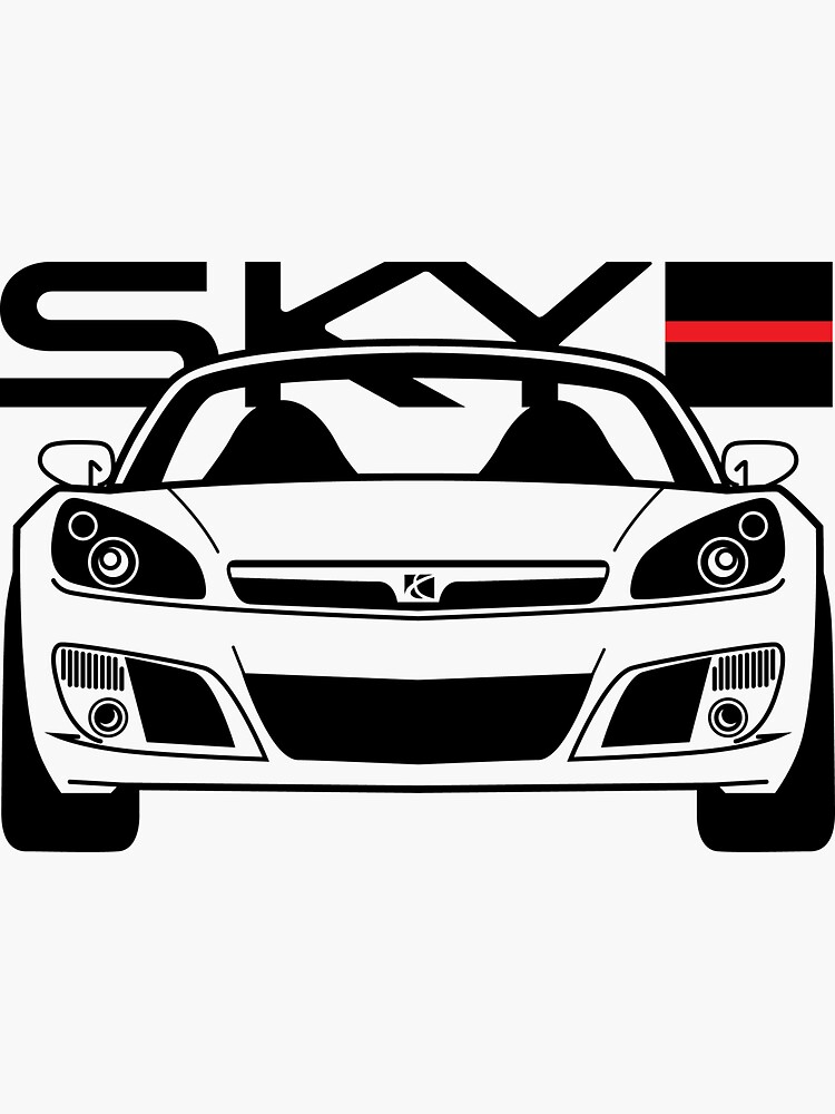 "Sky Redline front" Sticker for Sale by Happy-Sol | Redbubble