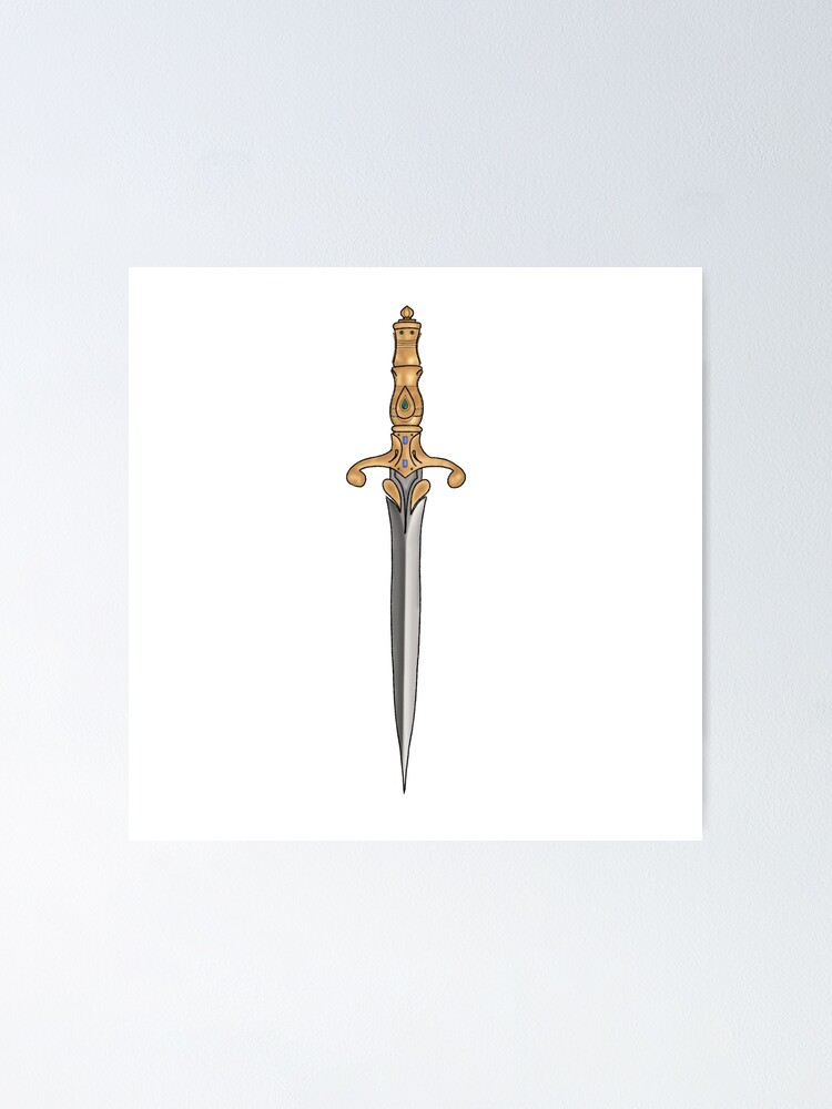 "ornate dagger - gold and silver" Poster for Sale by VillainsMuse ...
