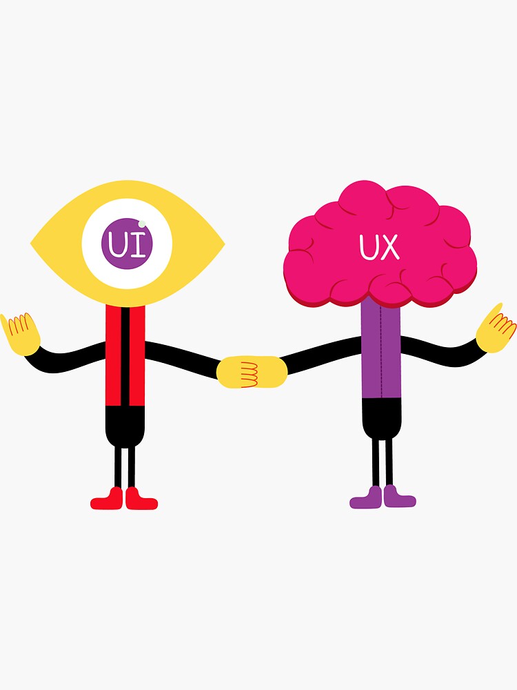 "Colorful Brain and Eye design ui ux " Sticker for Sale by SpaceUIUX ...