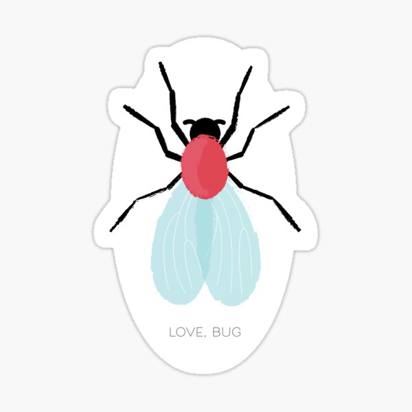 "Love bug" Sticker by karenlizzie | Redbubble