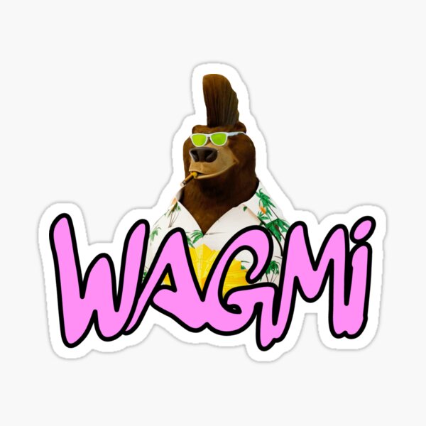 "WAGMI PARTYBEAR" Sticker by SHOPWAGMI | Redbubble