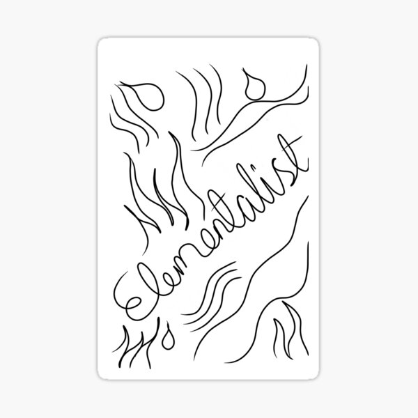 "Elementalist" Sticker by Only666Obsessed | Redbubble