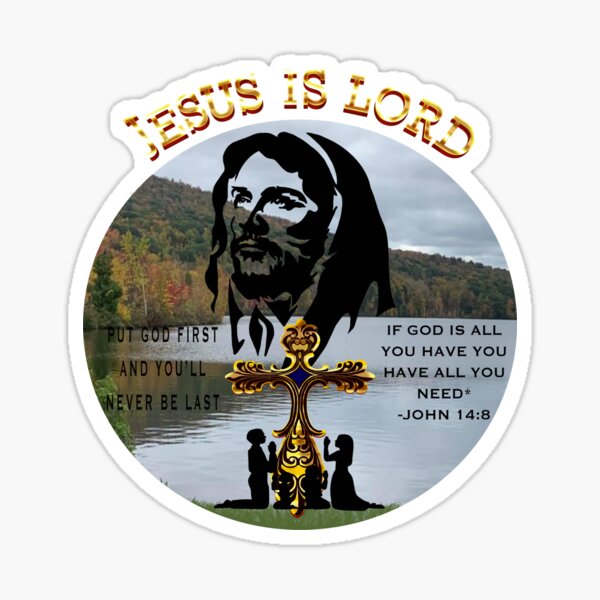 "Jesus Is Lord - Jesus Is Lord Gold Font - Gold Font " Sticker for Sale ...