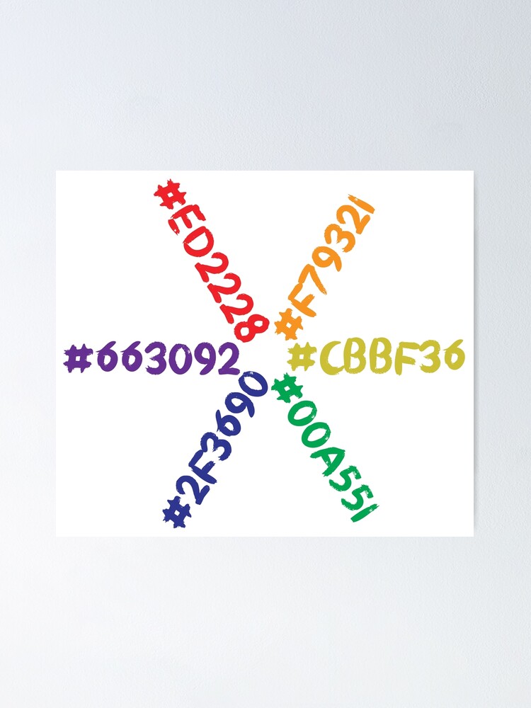 Póster «Flor de código hexadecimal del arco iris» de amandartwork ...