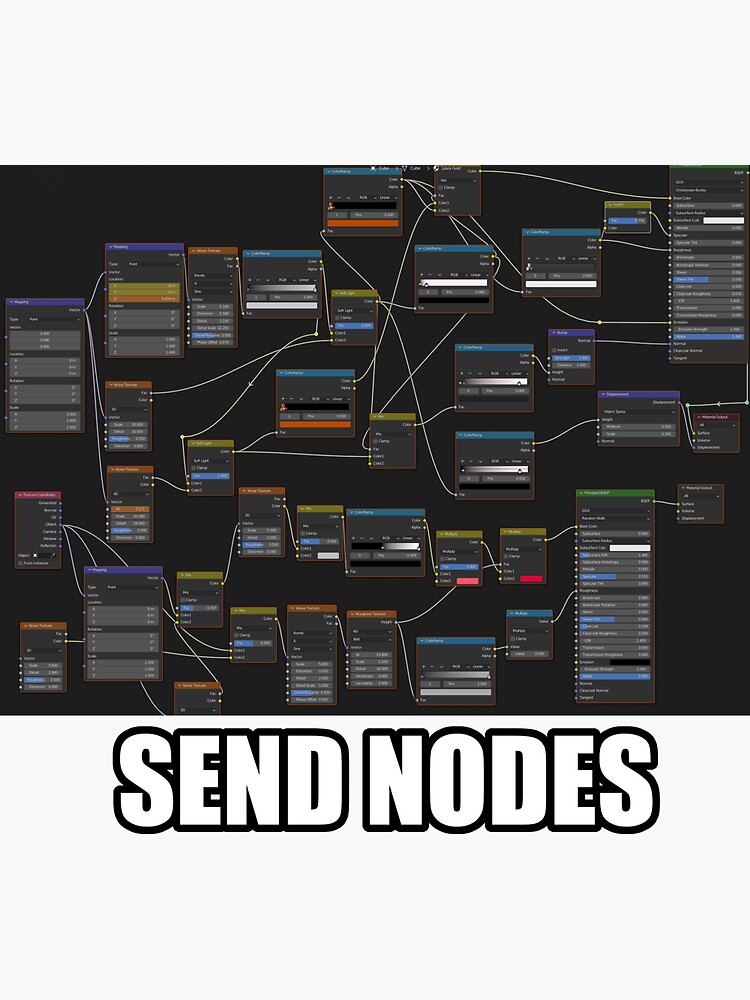"Send Nodes blender meme funny " Sticker for Sale by Daniel2525 | Redbubble
