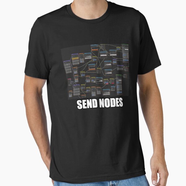 "Send Nodes blender meme funny " Essential T-Shirt for Sale by ...