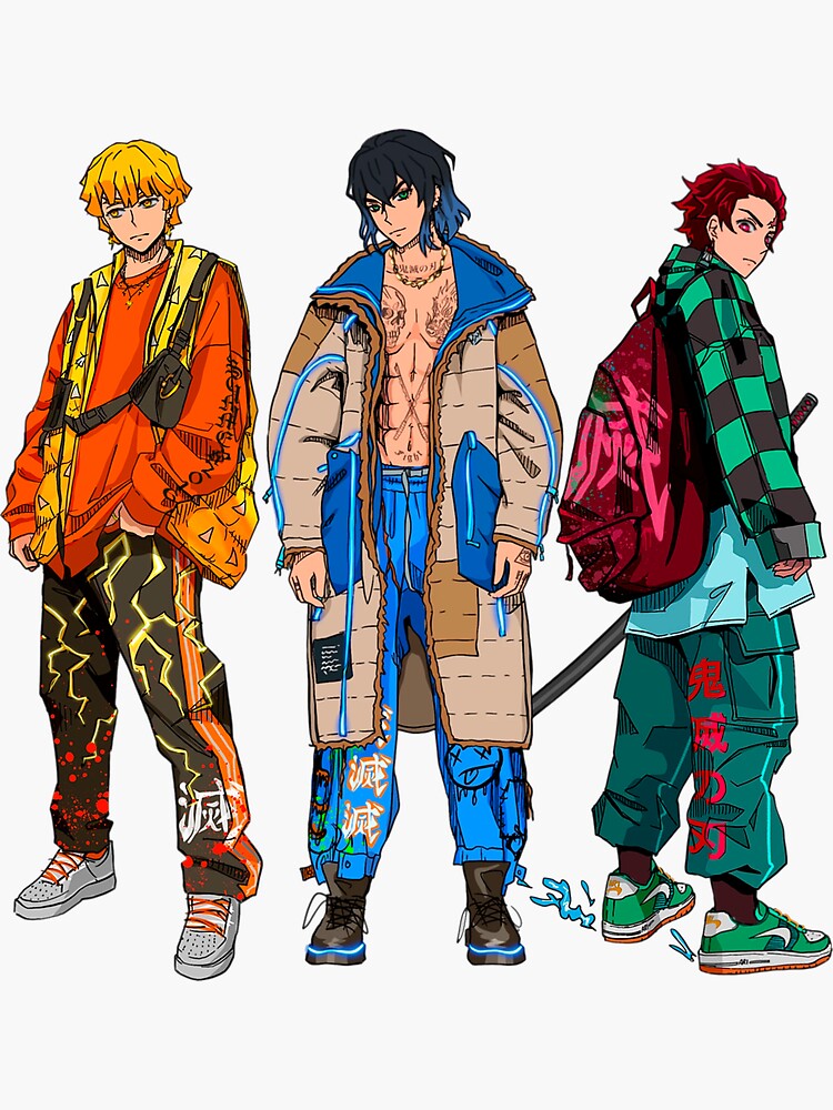 "Tanjiro, Zenitsu and Inosuke from Anime Demon Slayer" Sticker by ...