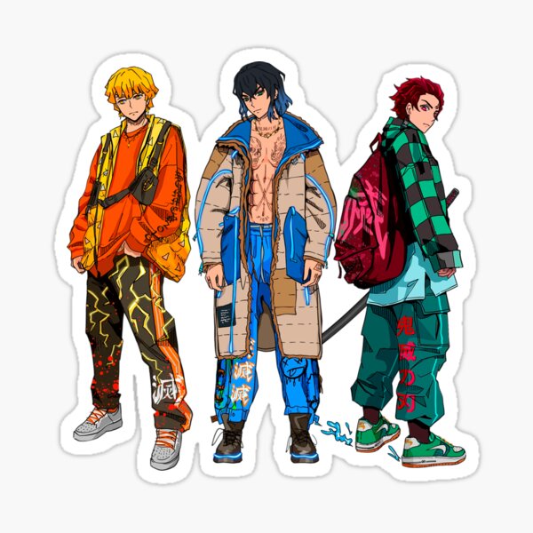 "Tanjiro, Zenitsu and Inosuke from Anime Demon Slayer" Sticker by ...