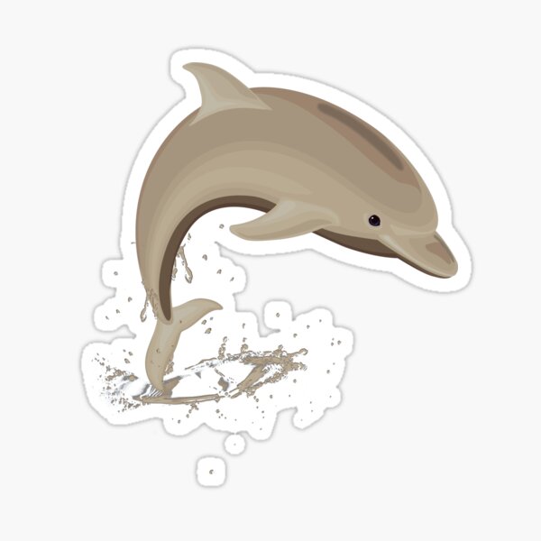 "Jumping dolphin " Sticker for Sale by TipTopTapo | Redbubble