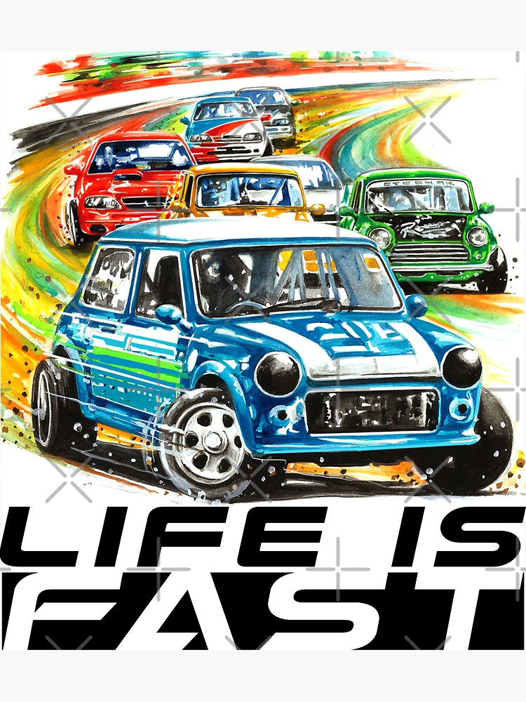 "Life is fast" Sticker for Sale by Concept-Hub | Redbubble
