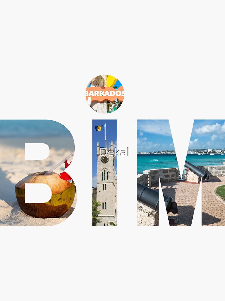 "BIM Barbados Decal" Sticker by Dekal | Redbubble