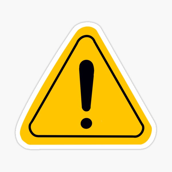 "Caution sign" Sticker by Beanie3422 | Redbubble