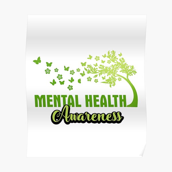 "Trees Mental Health Awareness Month Positive Quote Happiness " Poster ...