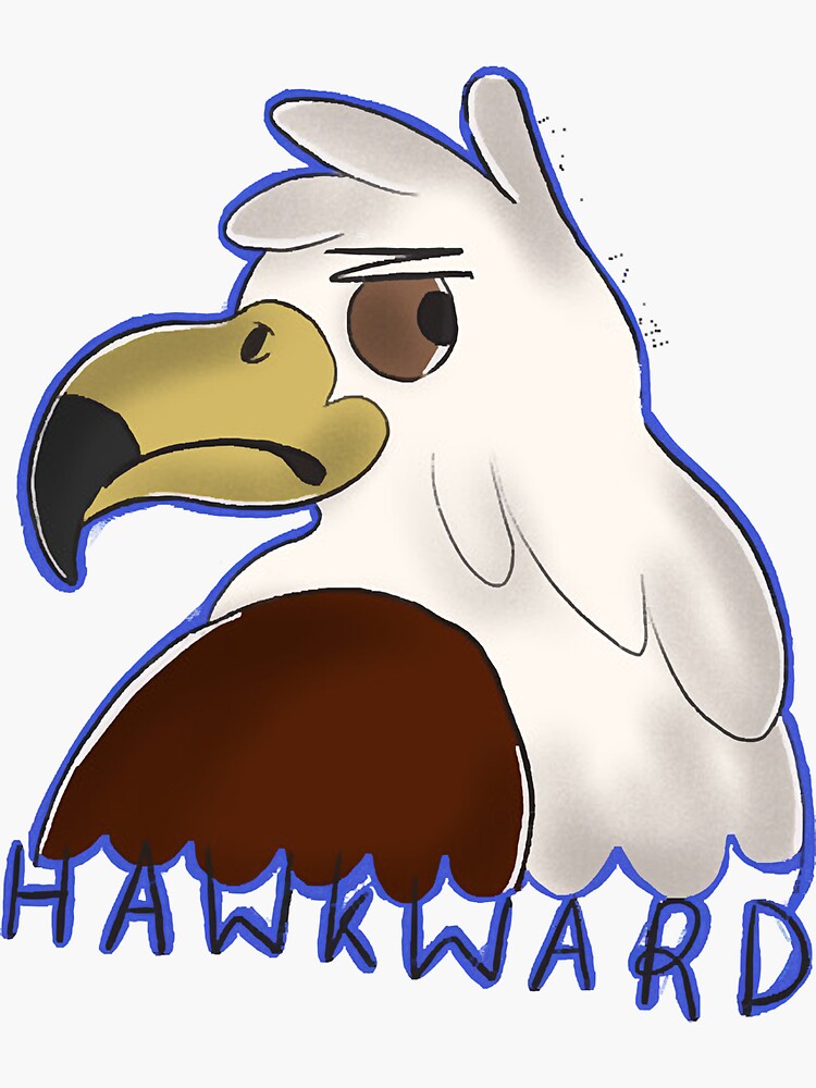 "Hawkward " Sticker for Sale by LoriBennet1209 | Redbubble