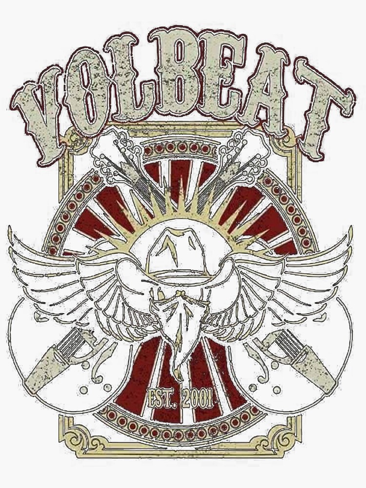 "108-volbeat new album music " Sticker by jscraneylr34 | Redbubble