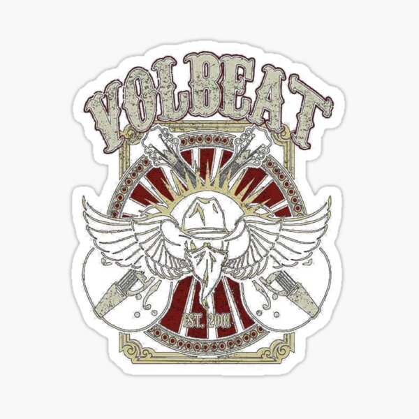 "108-volbeat new album music " Sticker by jscraneylr34 | Redbubble
