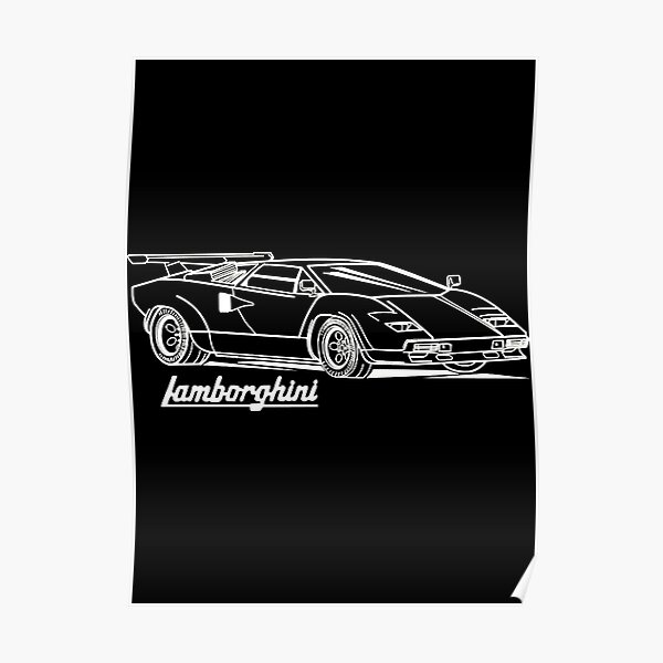 "Lamborghini Countach logo " Poster for Sale by AmandaLuca3163 | Redbubble