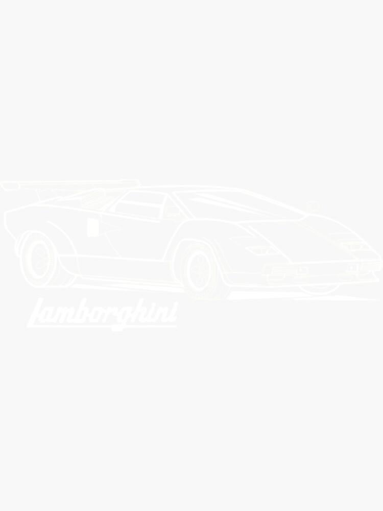 "Lamborghini Countach logo " Sticker by AmandaLuca3163 | Redbubble