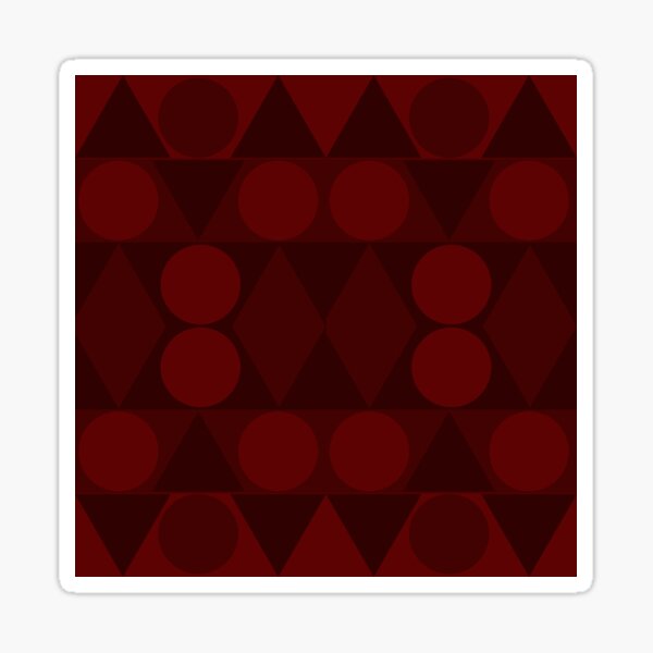 " dark red geometric pattern" Sticker for Sale by webers01 | Redbubble