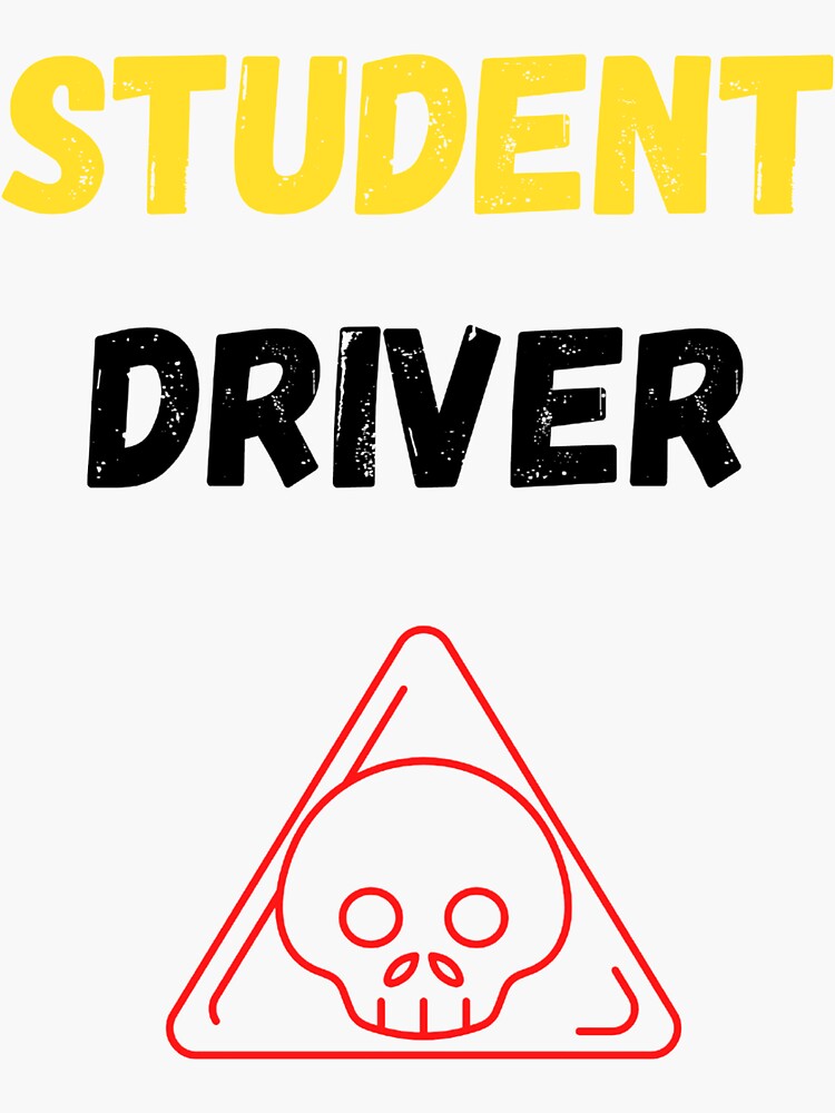 "Student driver sticker" Sticker by VIPlogos | Redbubble