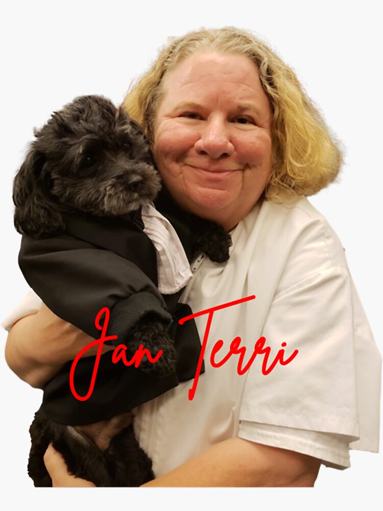 "Jan Terri (4)" Sticker for Sale by MitchellMakings | Redbubble