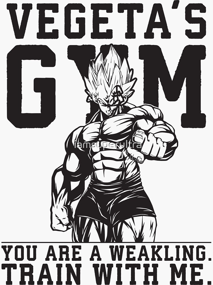 Pegatina «Vegeta's Gym - Anime Gym Motivacional» de iamsuperultra ...